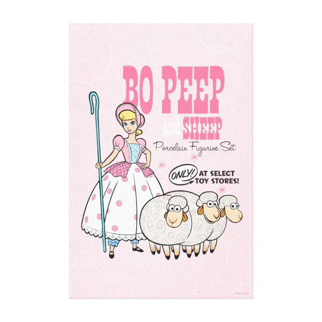 Toy Story 4 | Retro Bo Peep Figure Set Ad Canvas Print | Zazzle