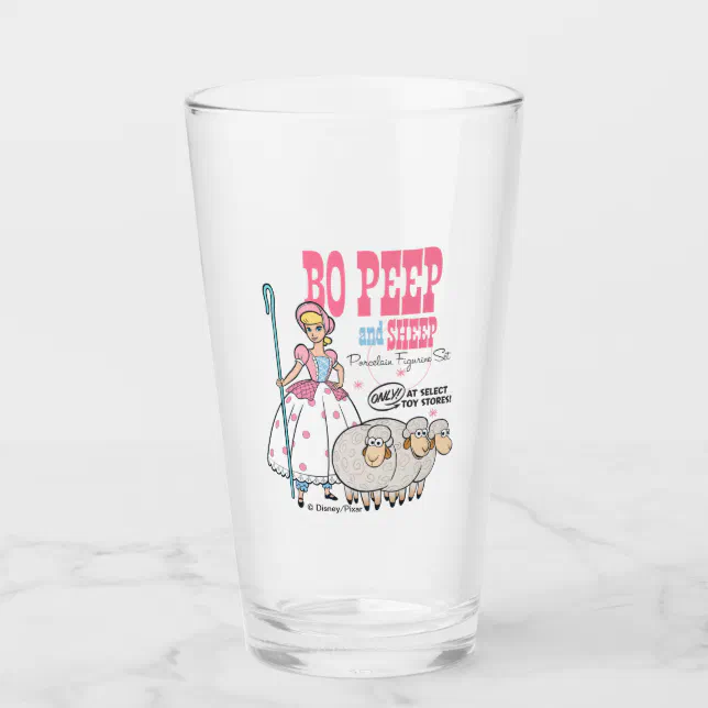 Toy Story 4 | Retro Bo Peep Figure Set Ad Glass | Zazzle