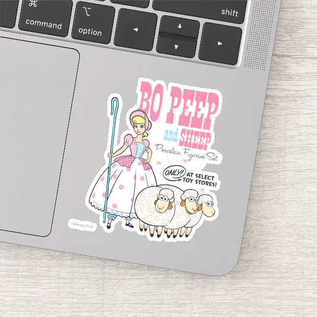 Toy Story 4 | Retro Bo Peep Figure Set Ad Sticker | Zazzle