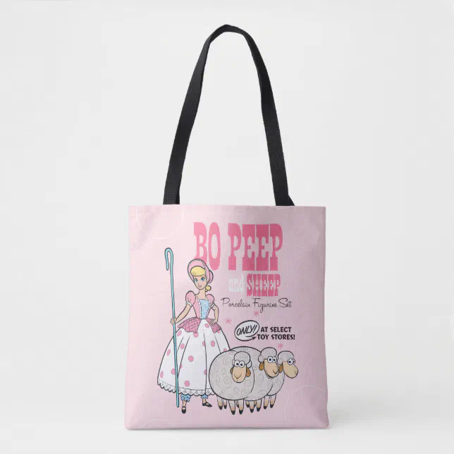 Toy Story 4 | Retro Bo Peep Figure Set Ad Tote Bag | Zazzle