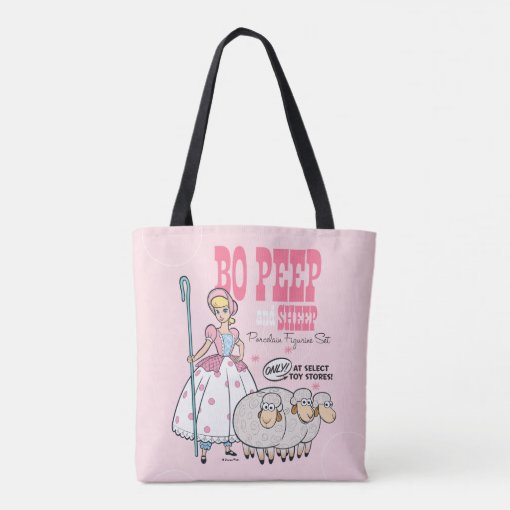 Toy Story 4 | Retro Bo Peep Figure Set Ad Tote Bag | Zazzle