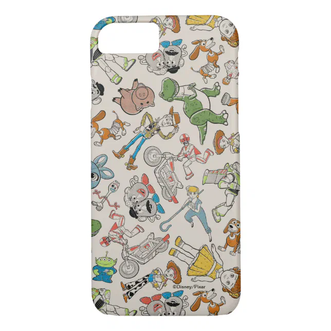 Toy Story 4 | Retro Character Toss Pattern Case-Mate iPhone Case | Zazzle