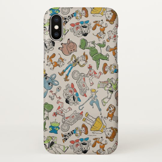 Toy Story 4 | Retro Character Toss Pattern iPhone Case | Zazzle.com