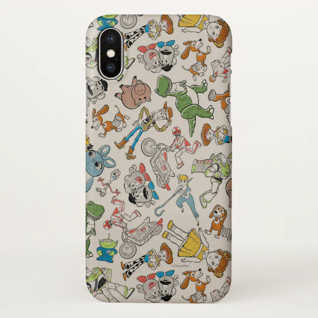 Toy Story 4 | Retro Character Toss Pattern iPhone Case | Zazzle