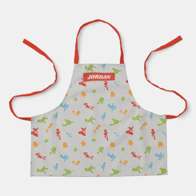 Toy Story 4 | Retro Toy Shape Toss Pattern Apron | Zazzle