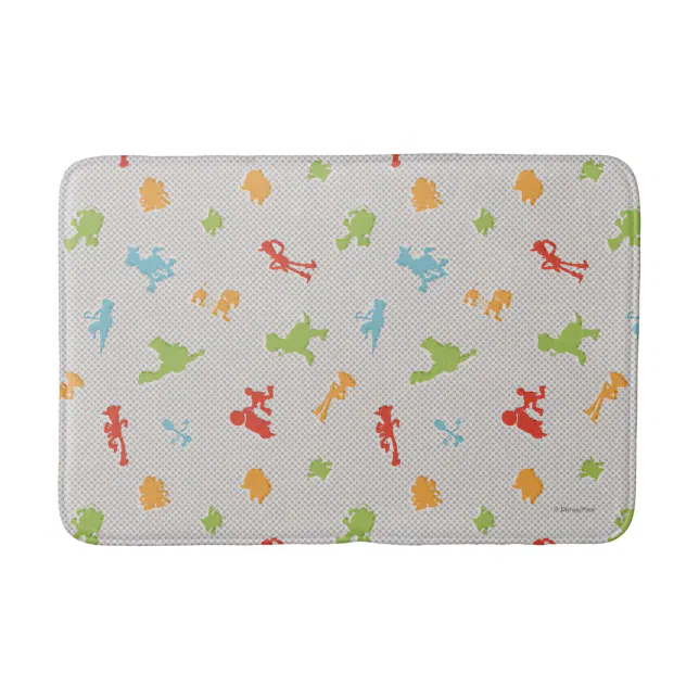 Toy Story 4 | Retro Toy Shape Toss Pattern Bath Mat | Zazzle