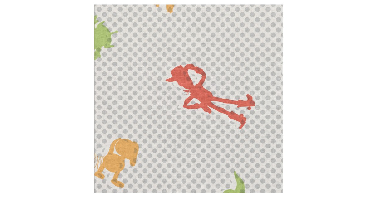 Toy Story 4 | Retro Toy Shape Toss Pattern Fabric | Zazzle