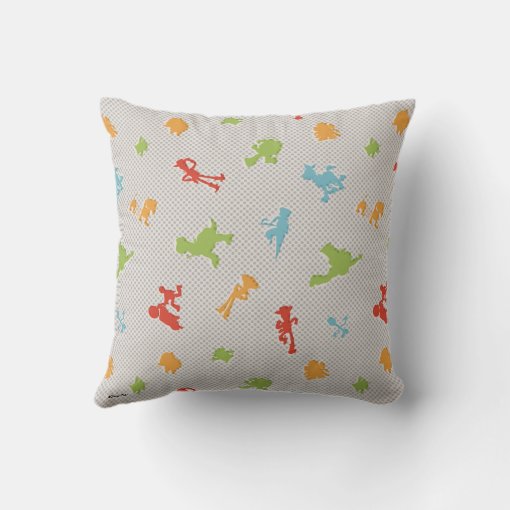 Toy Story 4 | Retro Toy Shape Toss Pattern Throw Pillow | Zazzle
