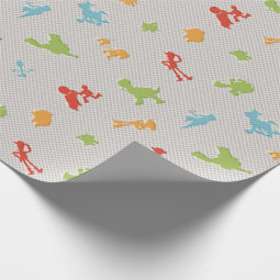 Toy Story 4 | Retro Toy Shape Toss Pattern Wrapping Paper | Zazzle