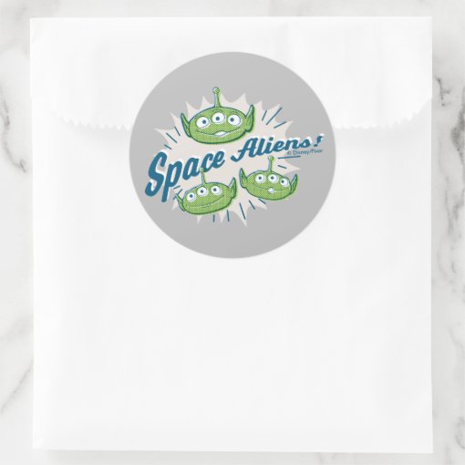 Toy Story 4 | "Space Aliens" Retro Graphic Classic Round Sticker | Zazzle
