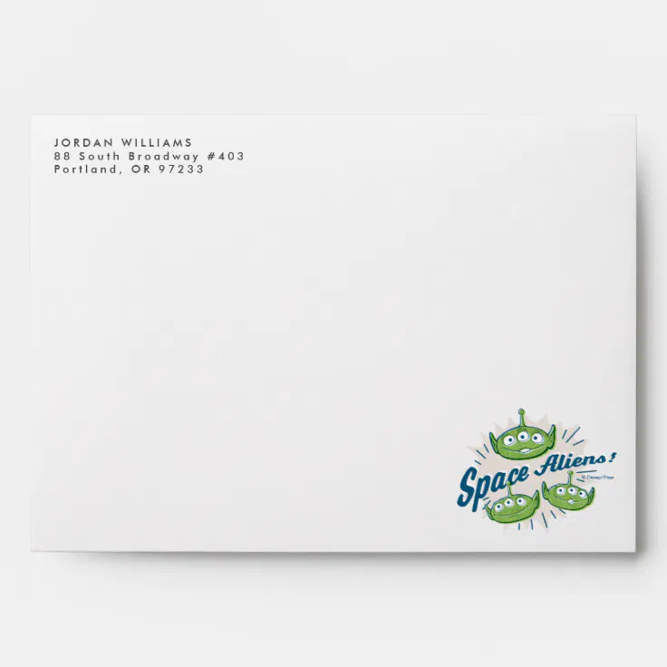 Toy Story 4 | "Space Aliens" Retro Graphic Envelope | Zazzle