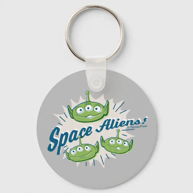 Toy Story 4 | "Space Aliens" Retro Graphic Keychain | Zazzle