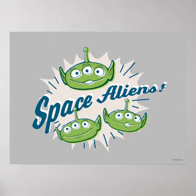 Toy Story 4 | "Space Aliens" Retro Graphic Poster | Zazzle