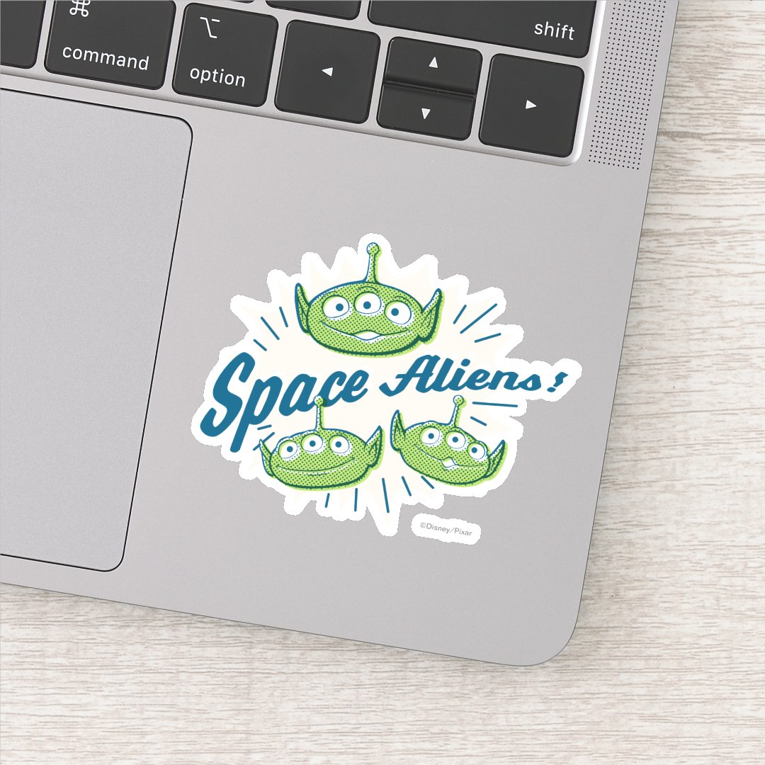 Toy Story 4 | "Space Aliens" Retro Graphic Sticker | Zazzle