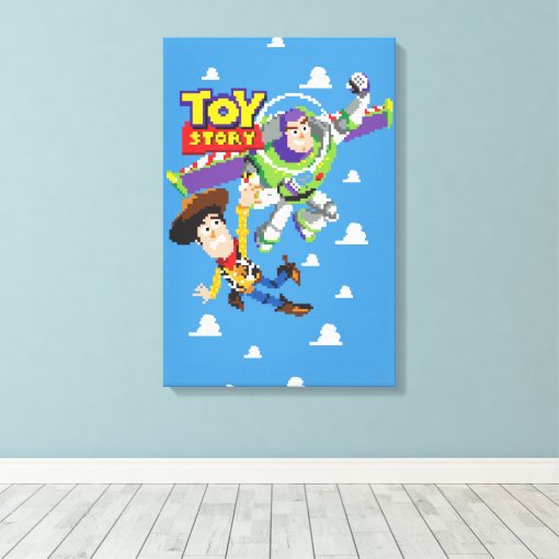 Toy Story 8Bit Woody and Buzz Lightyear Canvas Print | Zazzle