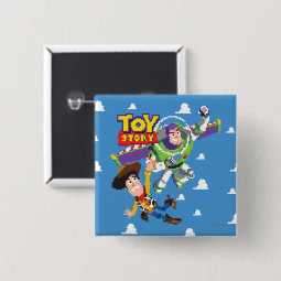 Toy Story 8Bit Woody and Buzz Lightyear Pinback Button | Zazzle
