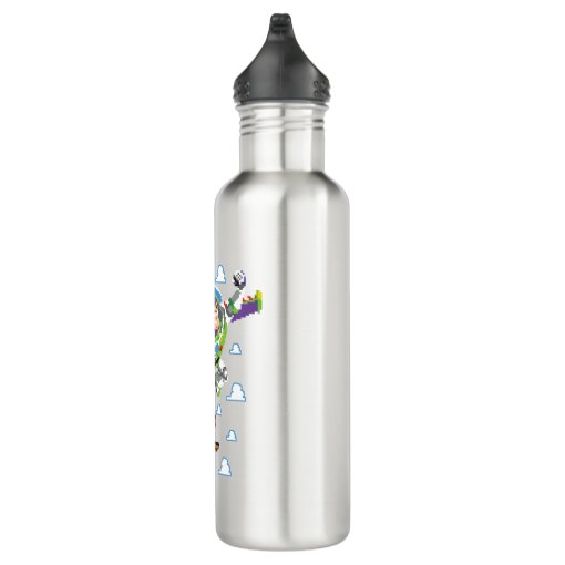 Toy Story 8Bit Woody and Buzz Lightyear Water Bottle | Zazzle