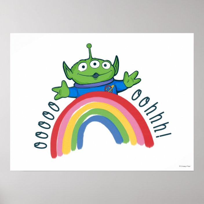Toy Story Alien Rainbow Poster | Zazzle.com