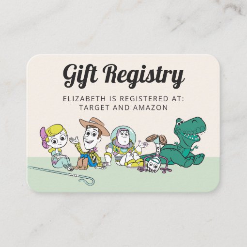 Toy Story Baby Shower Books for Baby Insert Card | Zazzle