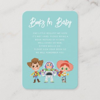 Toy Story Baby Shower Books for Baby Insert Card | Zazzle