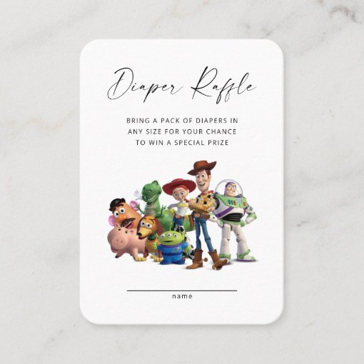Toy Story Baby Shower Diaper Raffle Insert Card | Zazzle