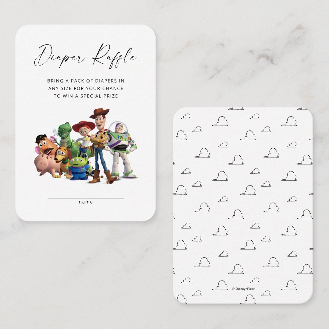 Toy Story Baby Shower Diaper Raffle Insert Card | Zazzle