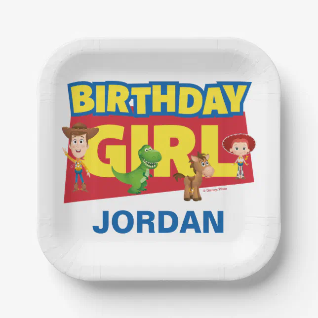 Toy Story Birthday Girl Paper Plates | Zazzle
