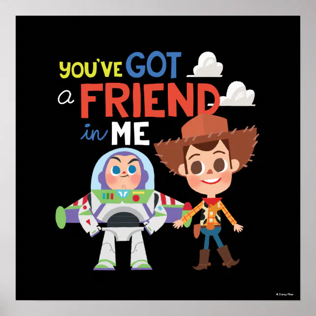 Toy Story | Buzz and Woody Cartoon Poster | Zazzle