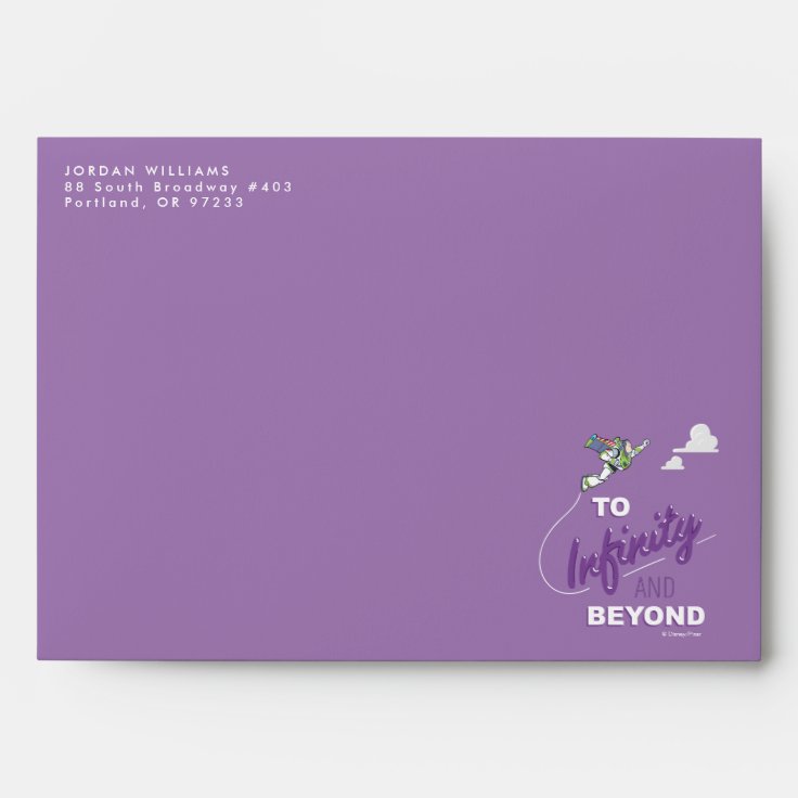 Toy Story | Buzz Flying "To Infinity And Beyond" Envelope | Zazzle