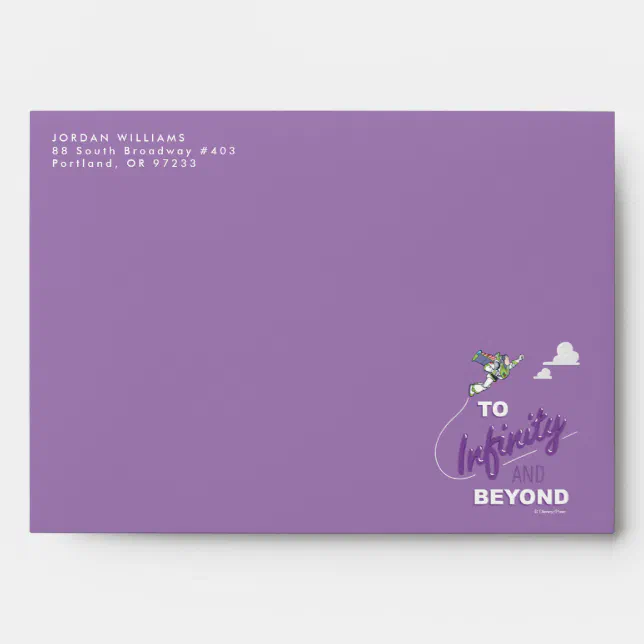 Toy Story | Buzz Flying "To Infinity And Beyond" Envelope | Zazzle