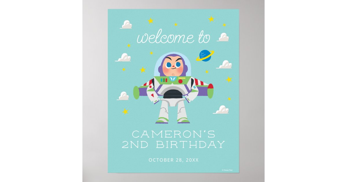 Toy Story | Buzz Lightyear Birthday Poster | Zazzle