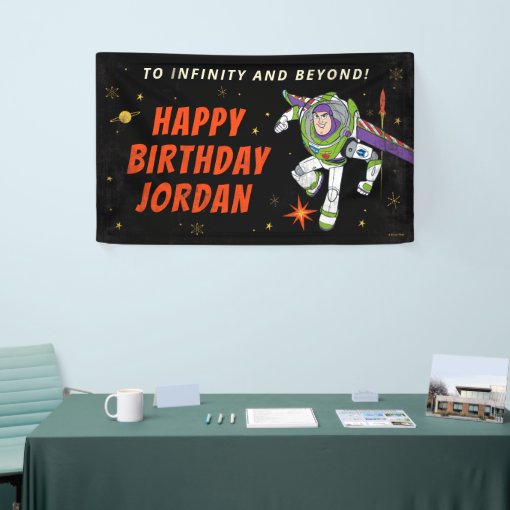 Toy Story Buzz Lightyear Chalkboard Birthday Banner | Zazzle