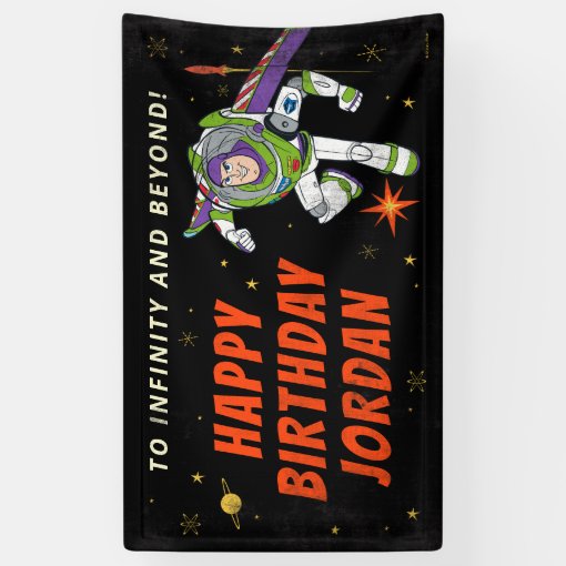 Toy Story Buzz Lightyear Chalkboard Birthday Banner | Zazzle