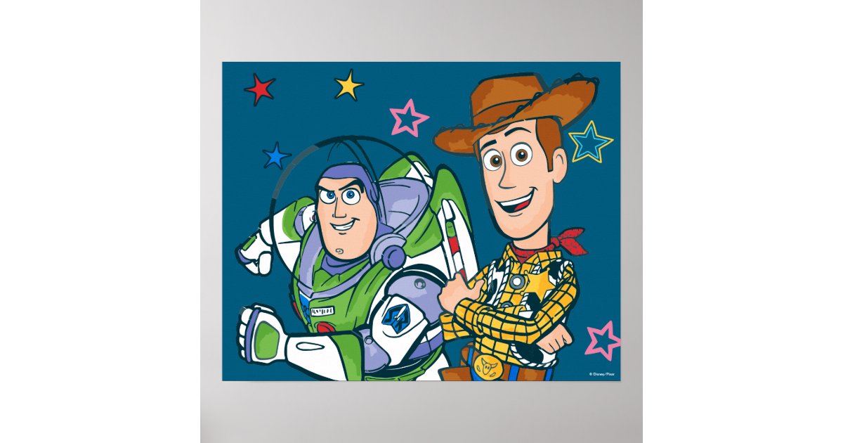 Toy Story | Buzz & Woody Poster | Zazzle