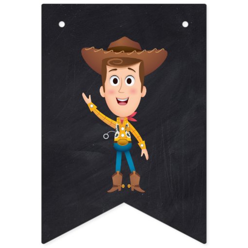 Toy Story Chalkboard | Happy Birthday Bunting Flag | Zazzle