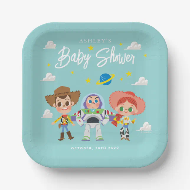 Toy Story Characters Baby Shower Paper Plates | Zazzle