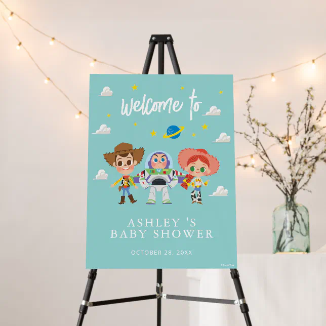 Toy Story Characters Baby Shower Welcome Sign | Zazzle