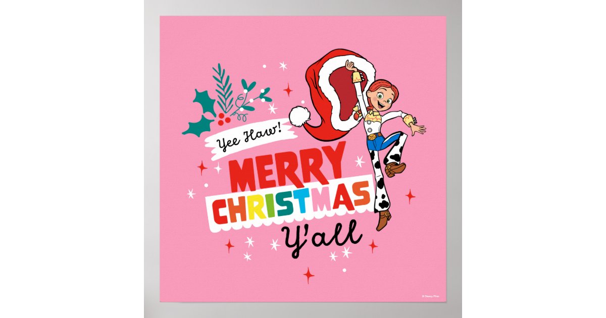 Toy Story Jessie | Merry Christmas Y'all Poster | Zazzle