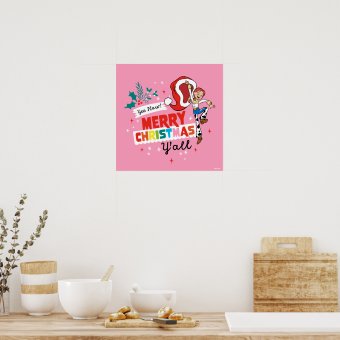 Toy Story Jessie | Merry Christmas Y'all Poster | Zazzle