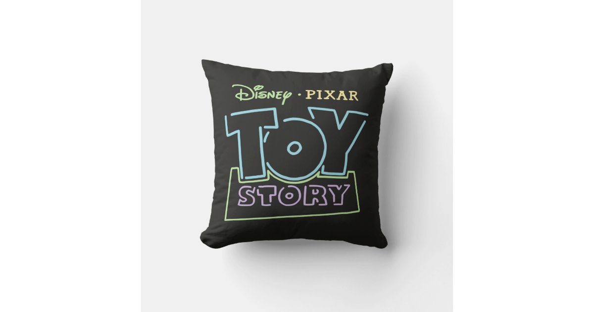 Toy Story Neon Sign Graphic Throw Pillow | Zazzle