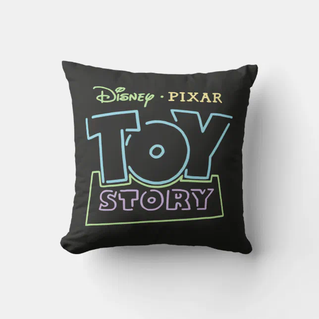Toy Story Neon Sign Graphic Throw Pillow | Zazzle