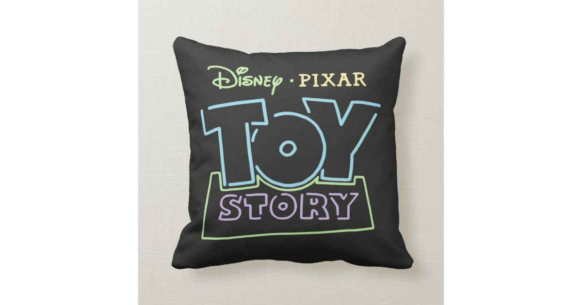 Toy Story Neon Sign Graphic Throw Pillow | Zazzle.com