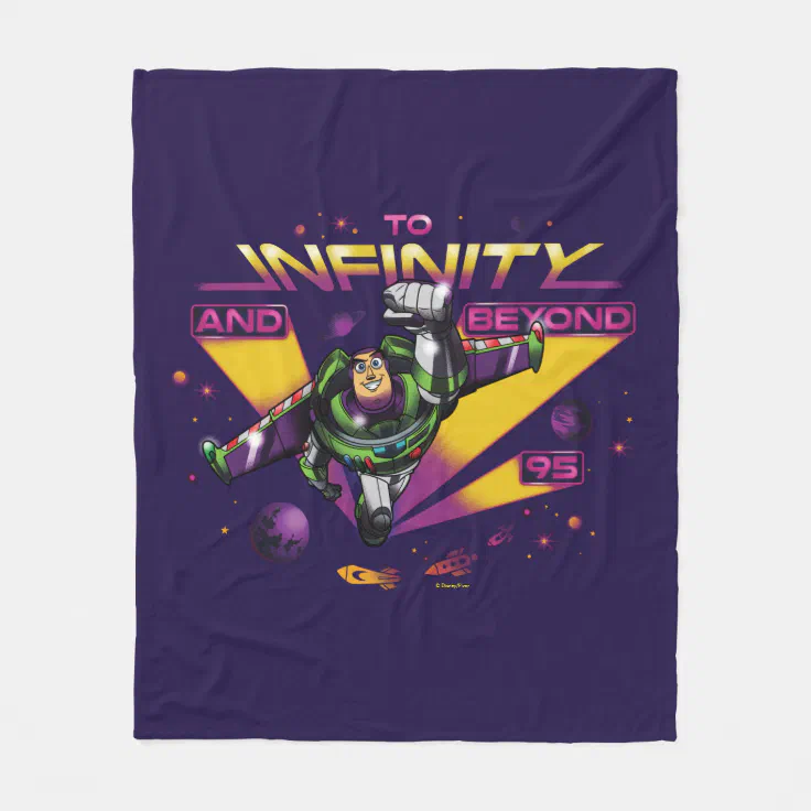 Toy Story | Retro "To Infinity And Beyond" Buzz Fleece Blanket | Zazzle