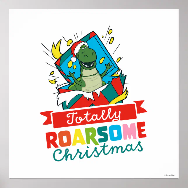 Toy Story Rex | Totally Roarsome Christmas Poster | Zazzle