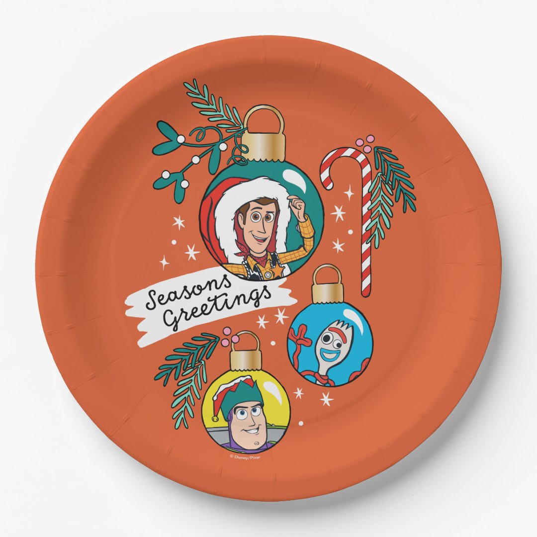 Toy Story | Seasons Greetings Paper Plates | Zazzle