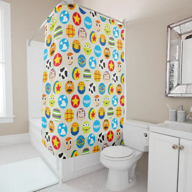 Toy Story | Toy Icon Pattern Shower Curtain | Zazzle