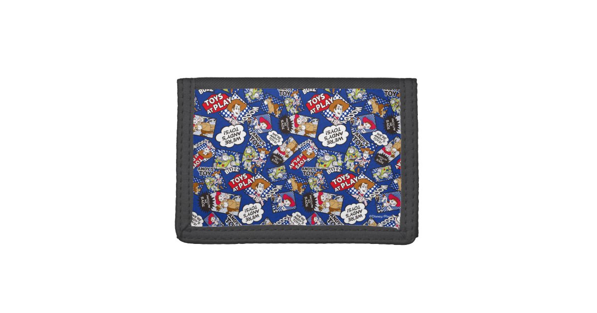 Toy Story | Toys at Play Comic Pattern Trifold Wallet | Zazzle