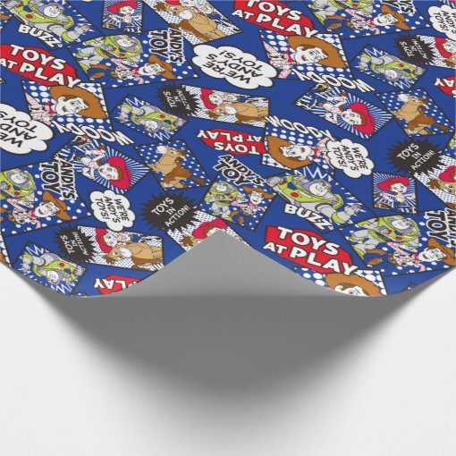 Toy Story | Toys at Play Comic Pattern Wrapping Paper | Zazzle