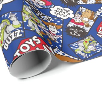 Toy Story | Toys at Play Comic Pattern Wrapping Paper | Zazzle