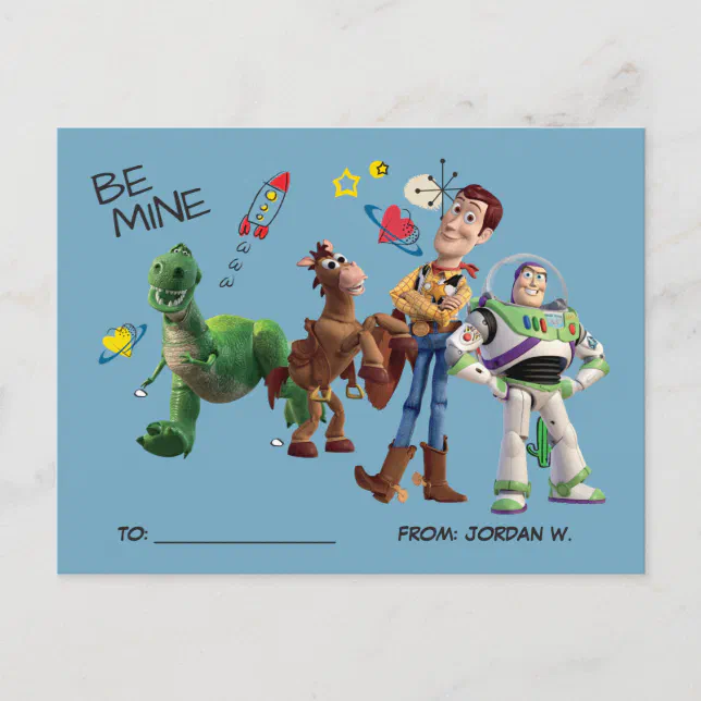 Toy Story | Valentine's Day Holiday Postcard | Zazzle